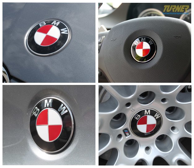 BMW Roundel Decal Emblem Covers - Black, Red, Pink | Turner Motorsport