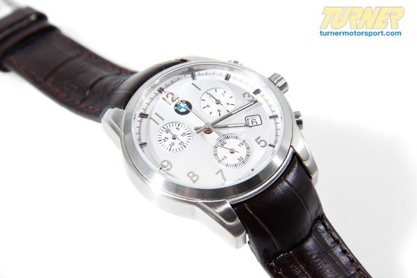 80262179745 - BMW Men's Brown Leather Chrono Watch | Turner Motorsport