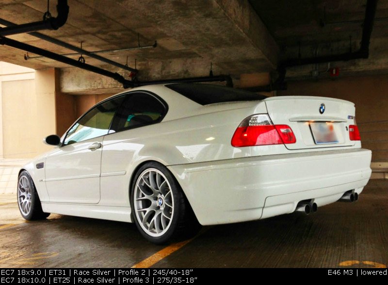 EC7189ET31RS - APEX EC-7 18x9" ET31 Silver Wheel 21.25lbs - PROFILE 2 ...